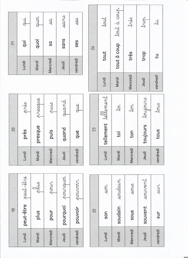 Mots outils CP - Etude de la Langue CP - La Salle des Maitres