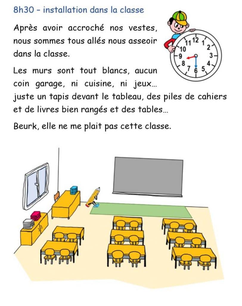 Premier jour d'école au CP - Lecture CE1, CP - La Salle des Maitres