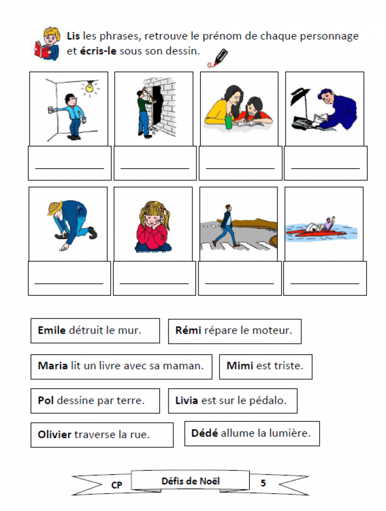 Carnet de défis de Noël CP - Autonomie, Jeux, Lecture, Mathématiques CP ...