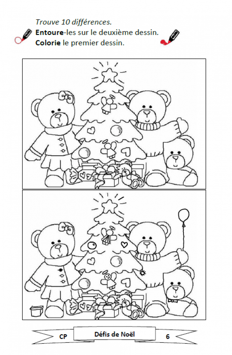 Carnet de défis de Noël CP - Autonomie, Jeux, Lecture, Mathématiques CP ...