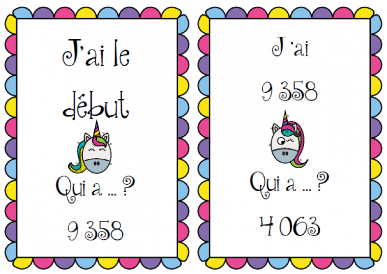 J'ai ... qui a... ? des nombres de 0 à 9 999 - Mathématiques CE2, CM1 ...
