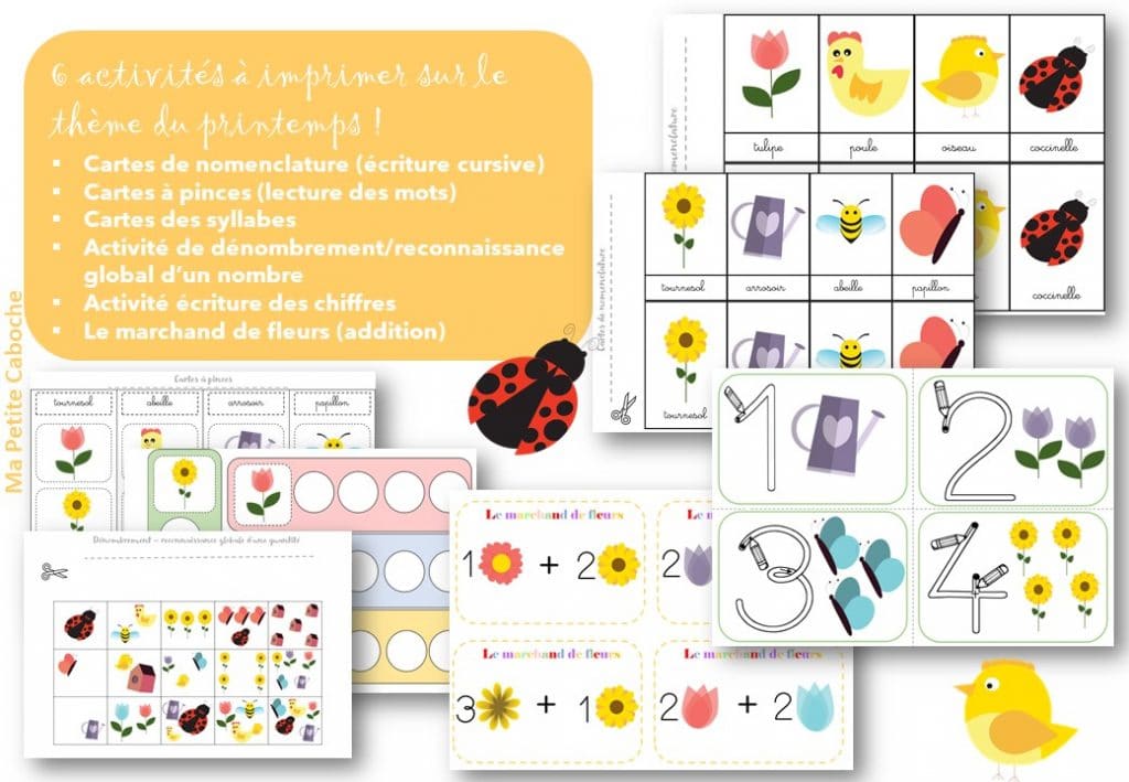Pack d’activités sur le thème de printemps - CP, Grande Section ...