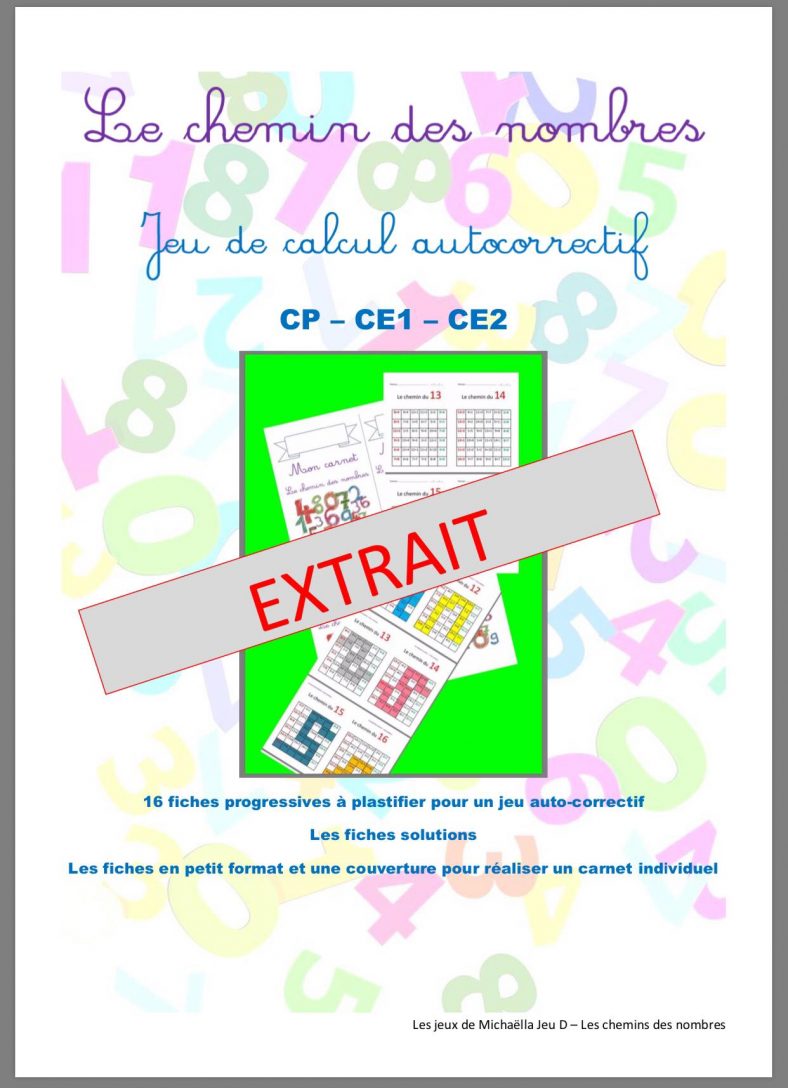 Le chemin des nombres - jeu mathématique - extrait gratuit ...