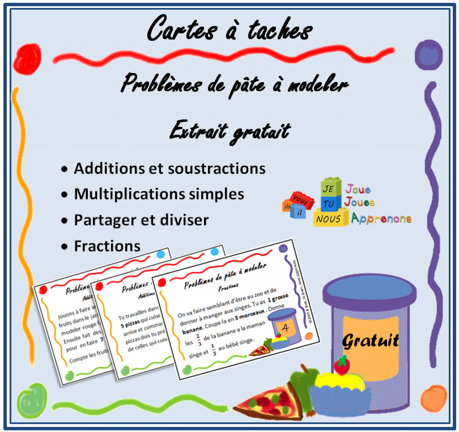 Problèmes de pâte a modeler, extrait gratuit - Mathématiques CE1, CE2 ...