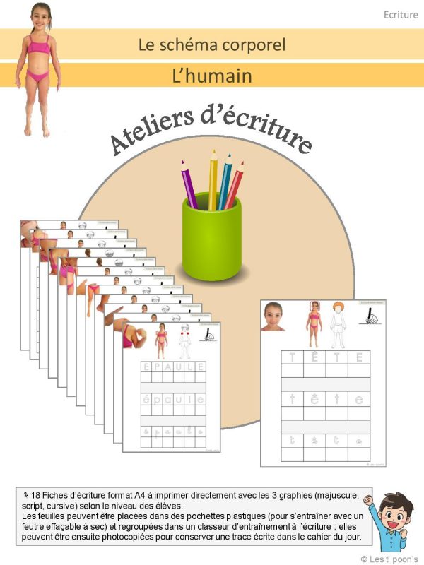 Valise pédagogique sur le corps humain (schéma corporel) - Découverte ...