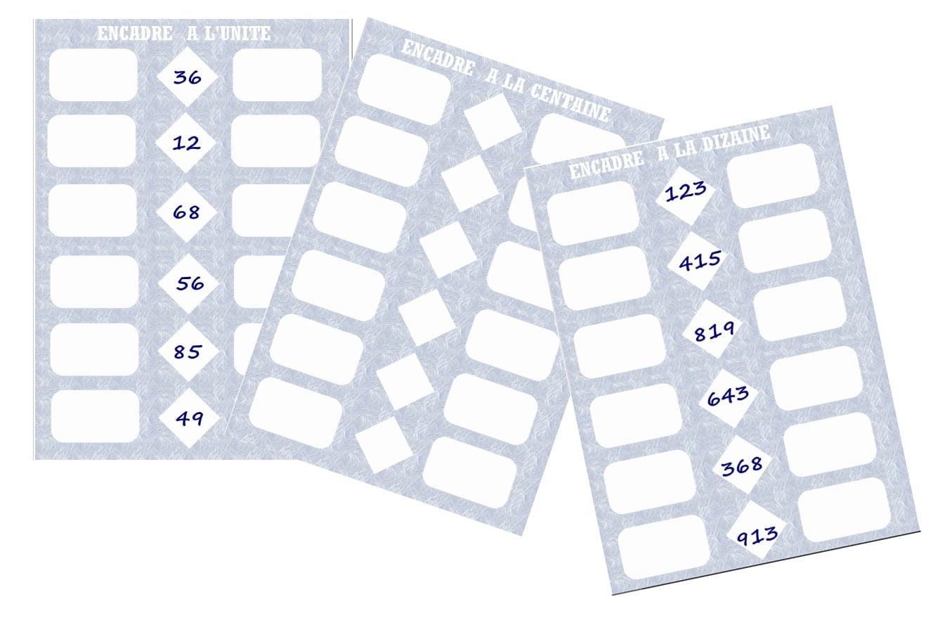 Encadrer les nombres CP CE1 CE2 - Mathématiques CE1, CE2, CP - La Salle ...