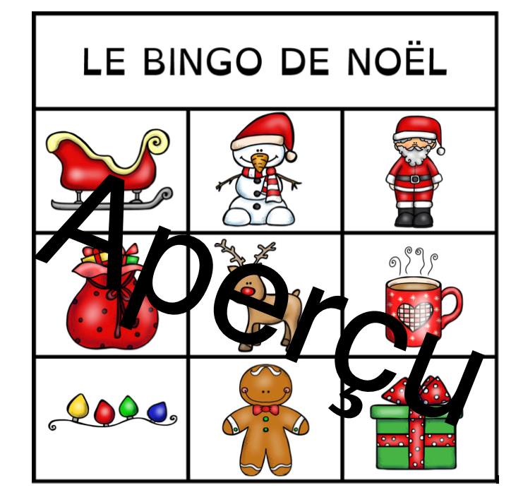 vocabulaire Noël jeu : domino, memory, bingo - Jeux, Lecture CE1, CP ...