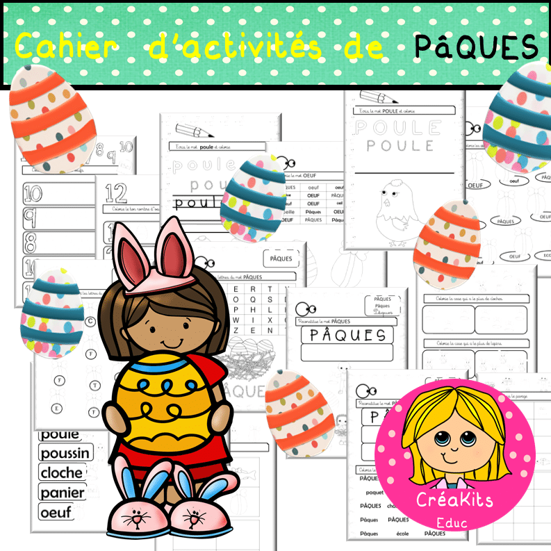 Cahier d'Activités de PÂQUES - Ecriture, Lecture, Mathématiques Grande ...