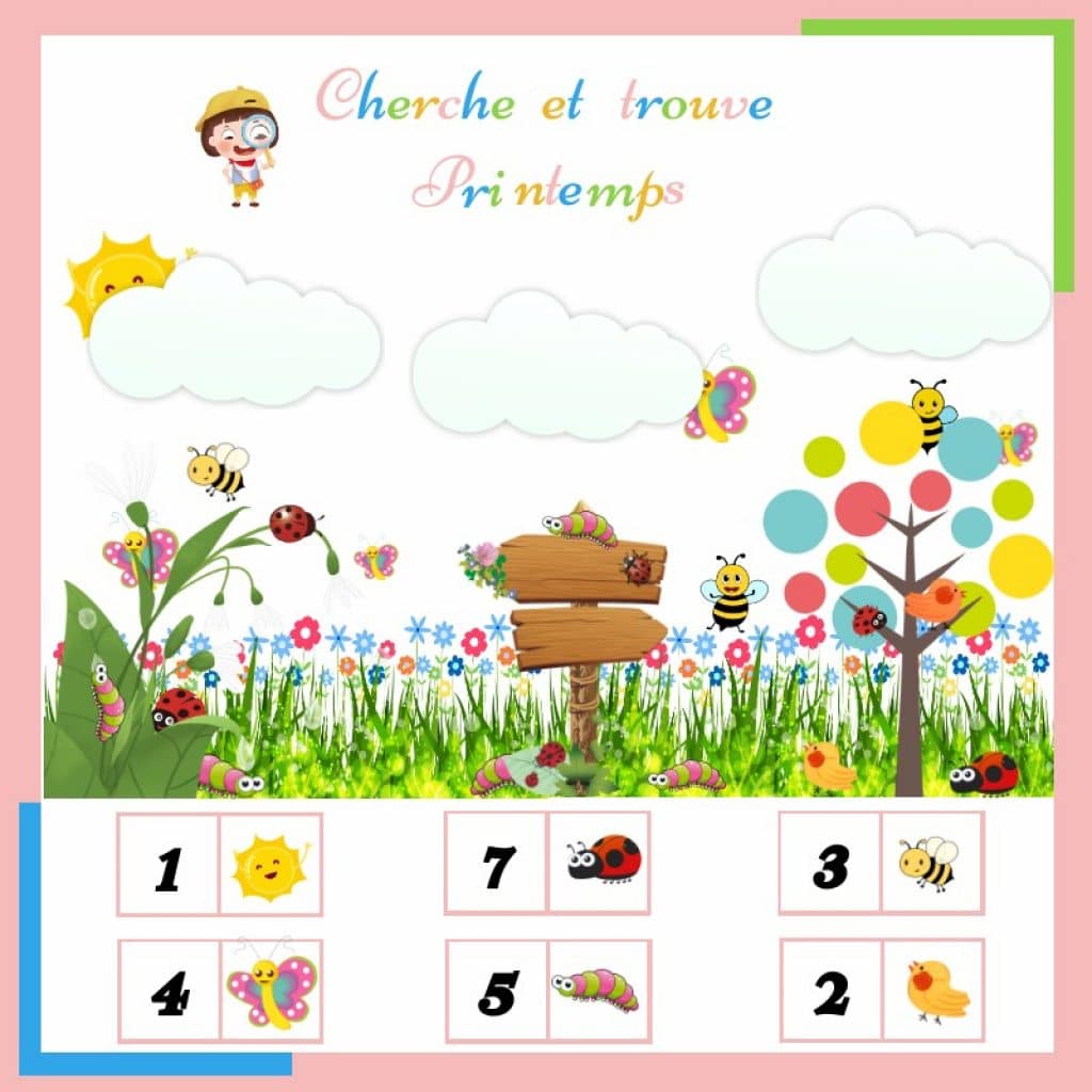 Cherche et trouve - printemps - Mathématiques CP, Divers, Grande ...