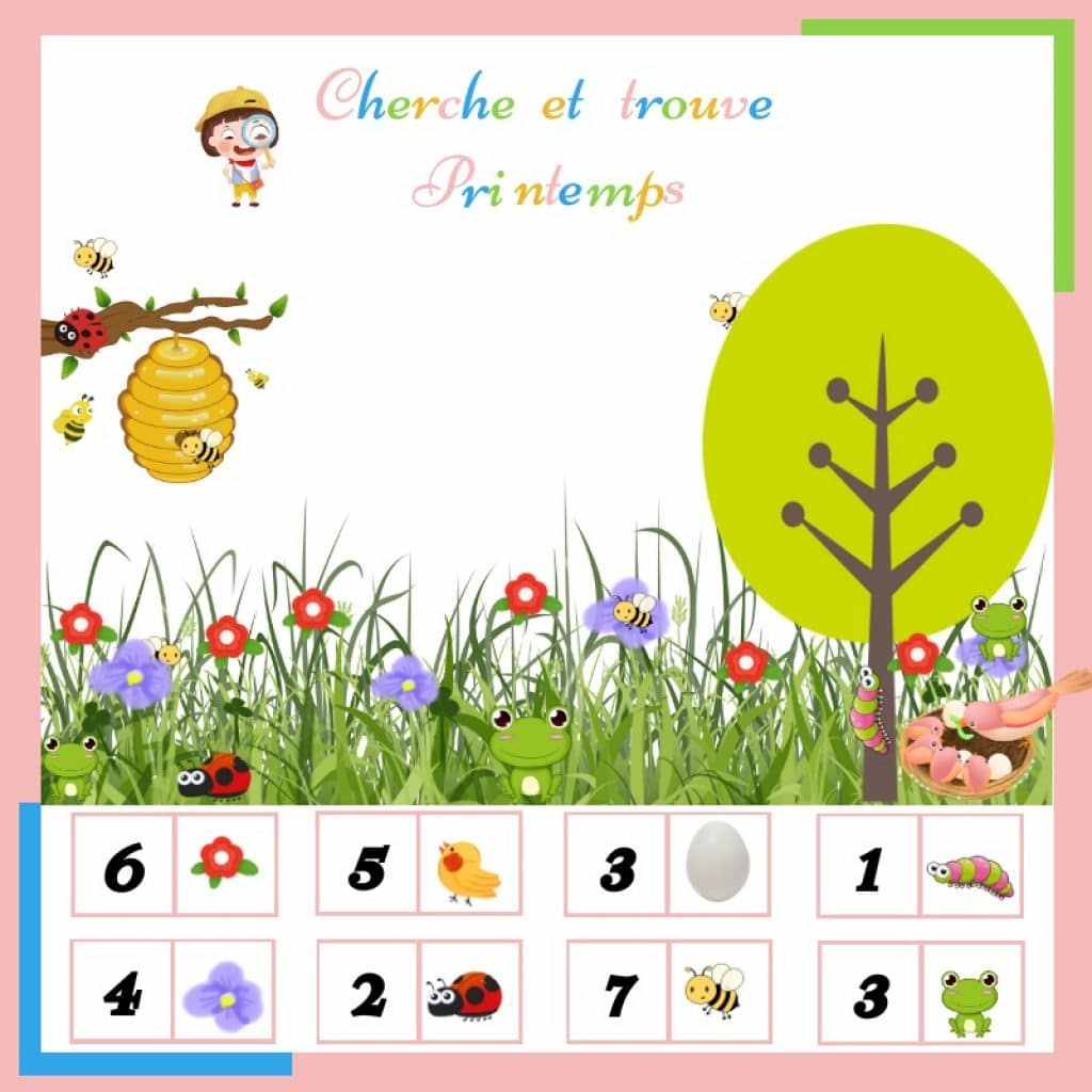 Cherche et trouve - printemps - Mathématiques CP, Divers, Grande ...