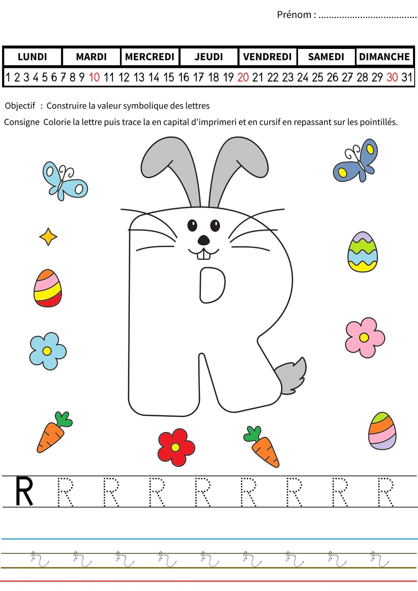 Mon cahier d'écriture de Pâques - Ecriture CP, Divers, Grande Section ...