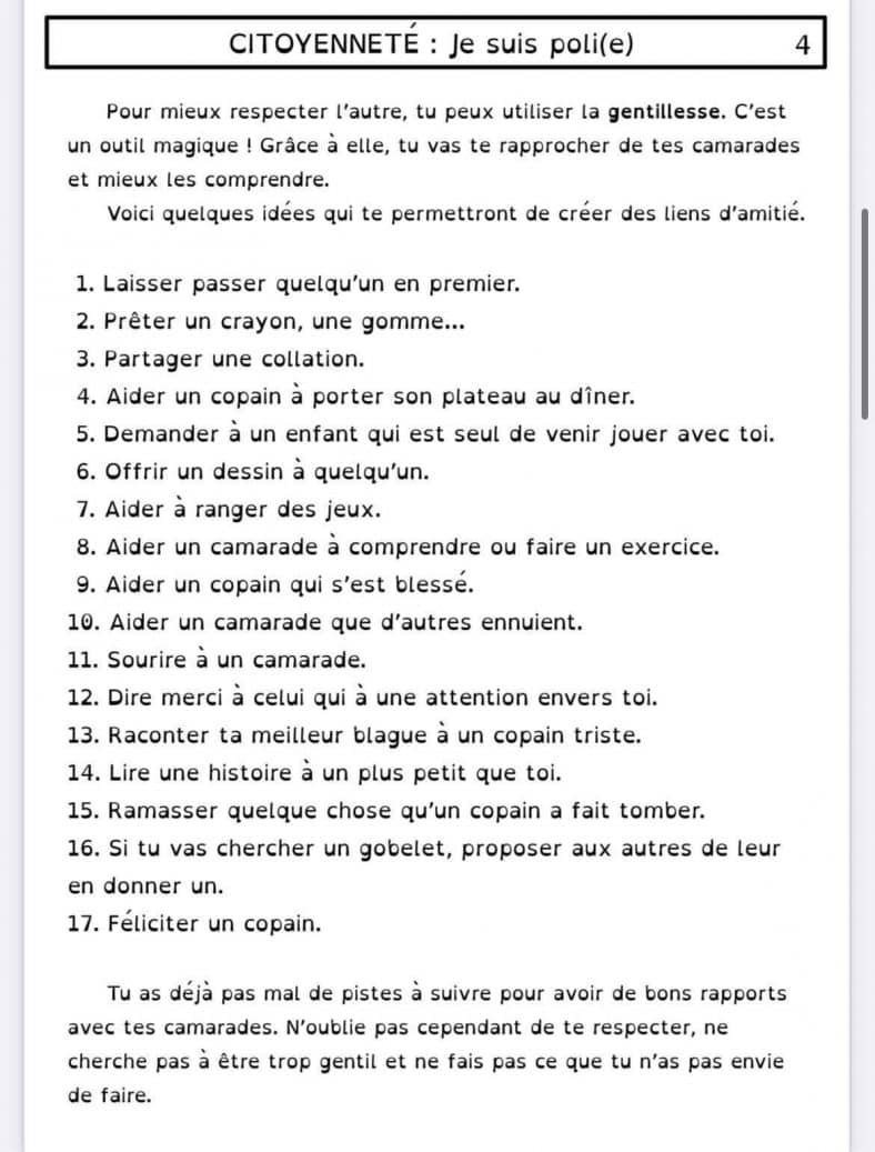 La Politesse Ce1 Ce2: Formules De Politesse Cycle 3 – UMAU