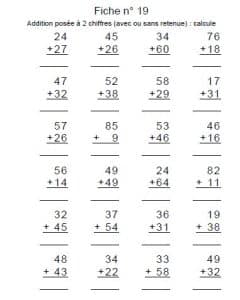 Cahier de 31 fiches de calcul CE1 + corrigé - Mathématiques CE1 - La ...