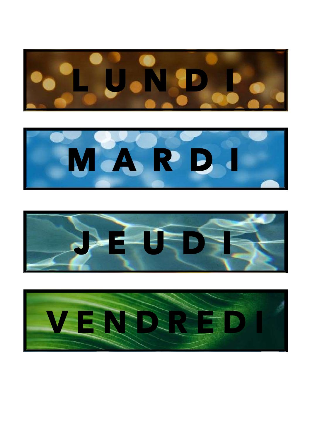 Etiquettes jours de la semaine - Organisation de la classe Divers, Pour ...