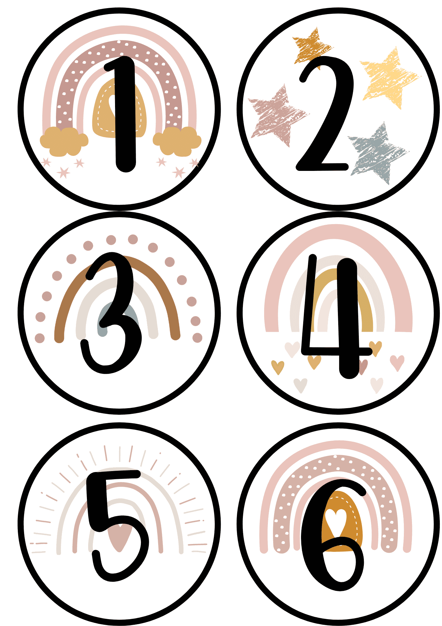 Décor Classe | Rainbow Boho | Calendrier Nombres Affiches modifiable ...