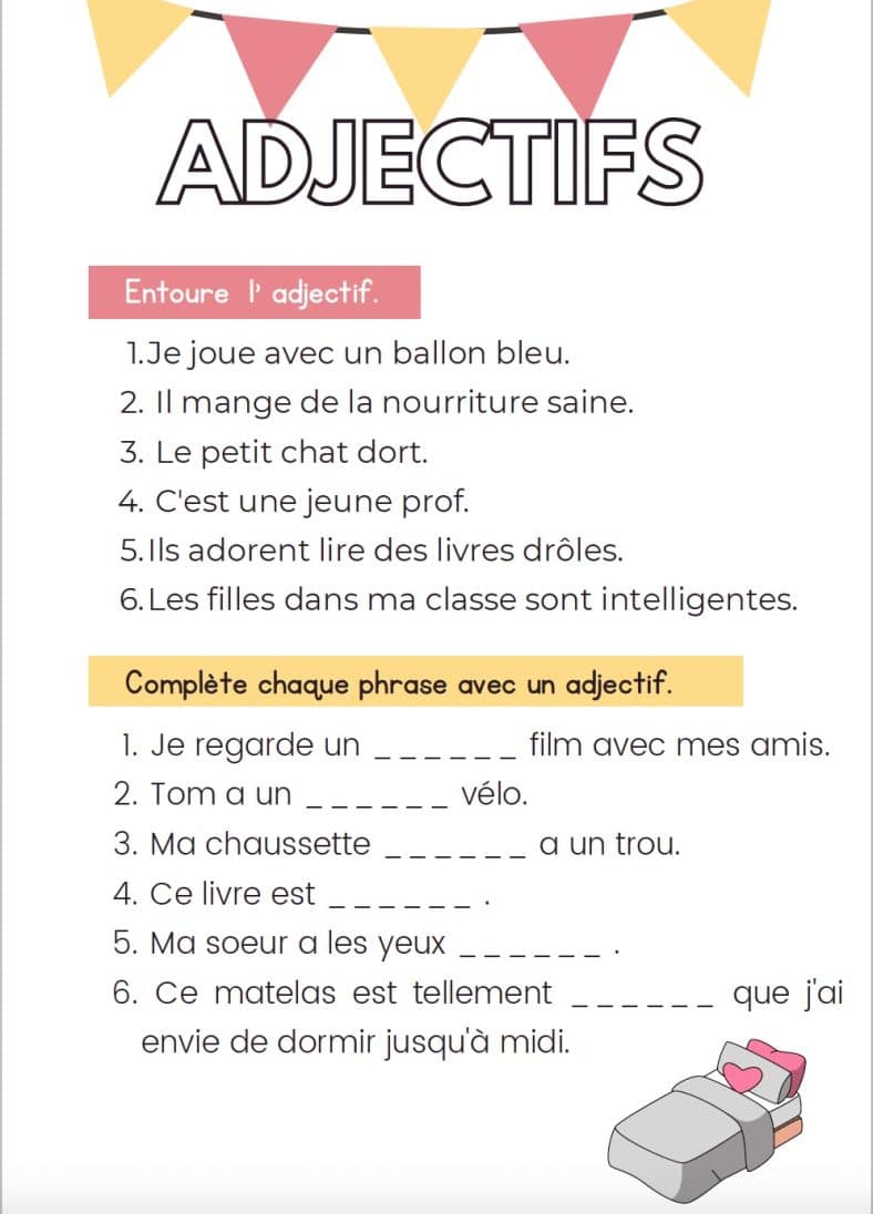 Livret Activités Les adjectifs - Etude de la Langue CE1, CE2, CM1 - La ...