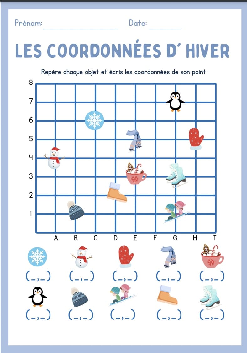 Livret Activités L' hiver ENSEMBLE - Etude de la Langue, Mathématiques ...