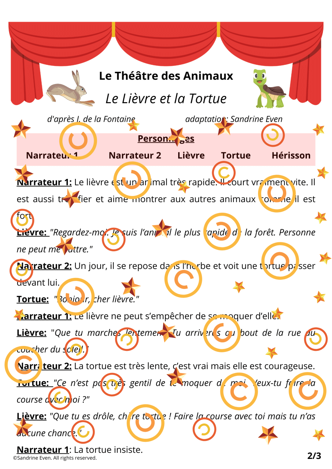 Le Théâtre des Animaux : 10 Fables de J. de la Fontaine (d'après Esope ...