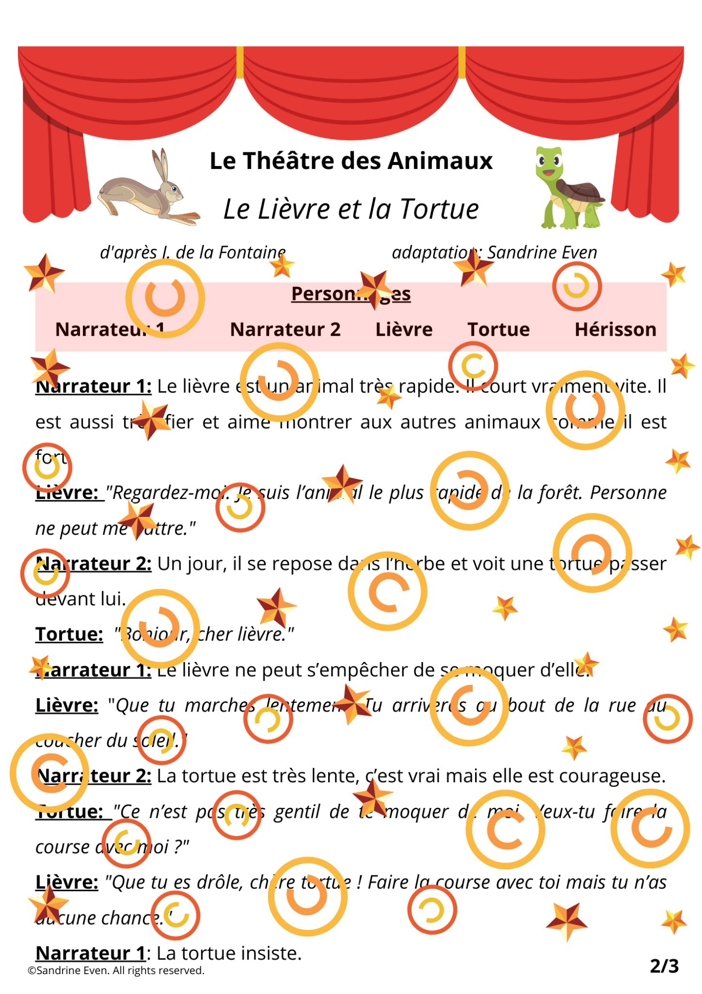 Le Théâtre des Animaux : 10 Fables de J. de la Fontaine (d'après Esope ...