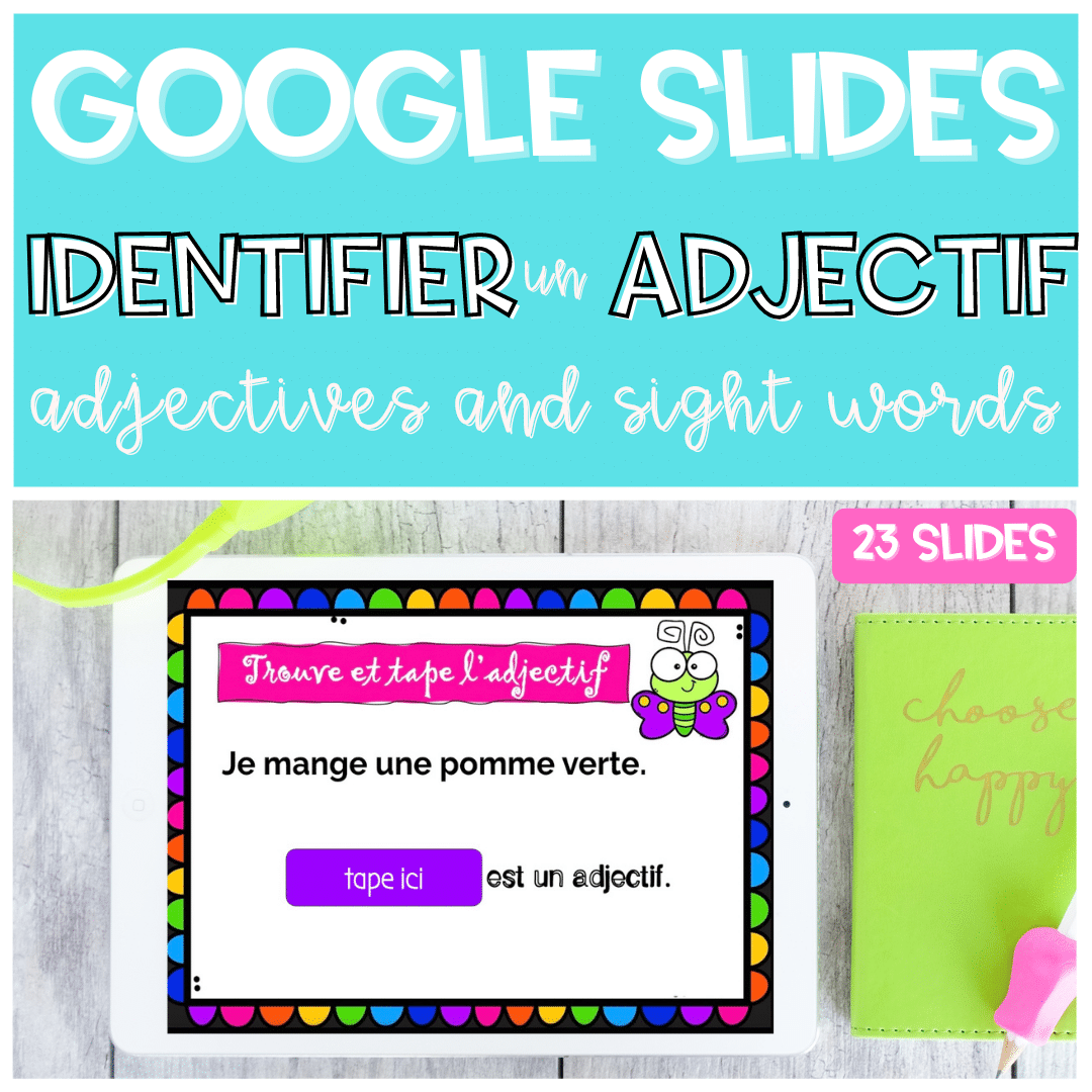 GOOGLE SLIDES Identifier un Adjectif - Etude de la Langue CE1, CE2 - La ...