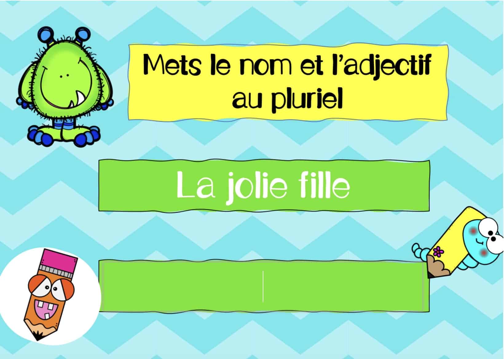 GOOGLE SLIDES Accord adjectifs - Etude de la Langue, Production écrite ...