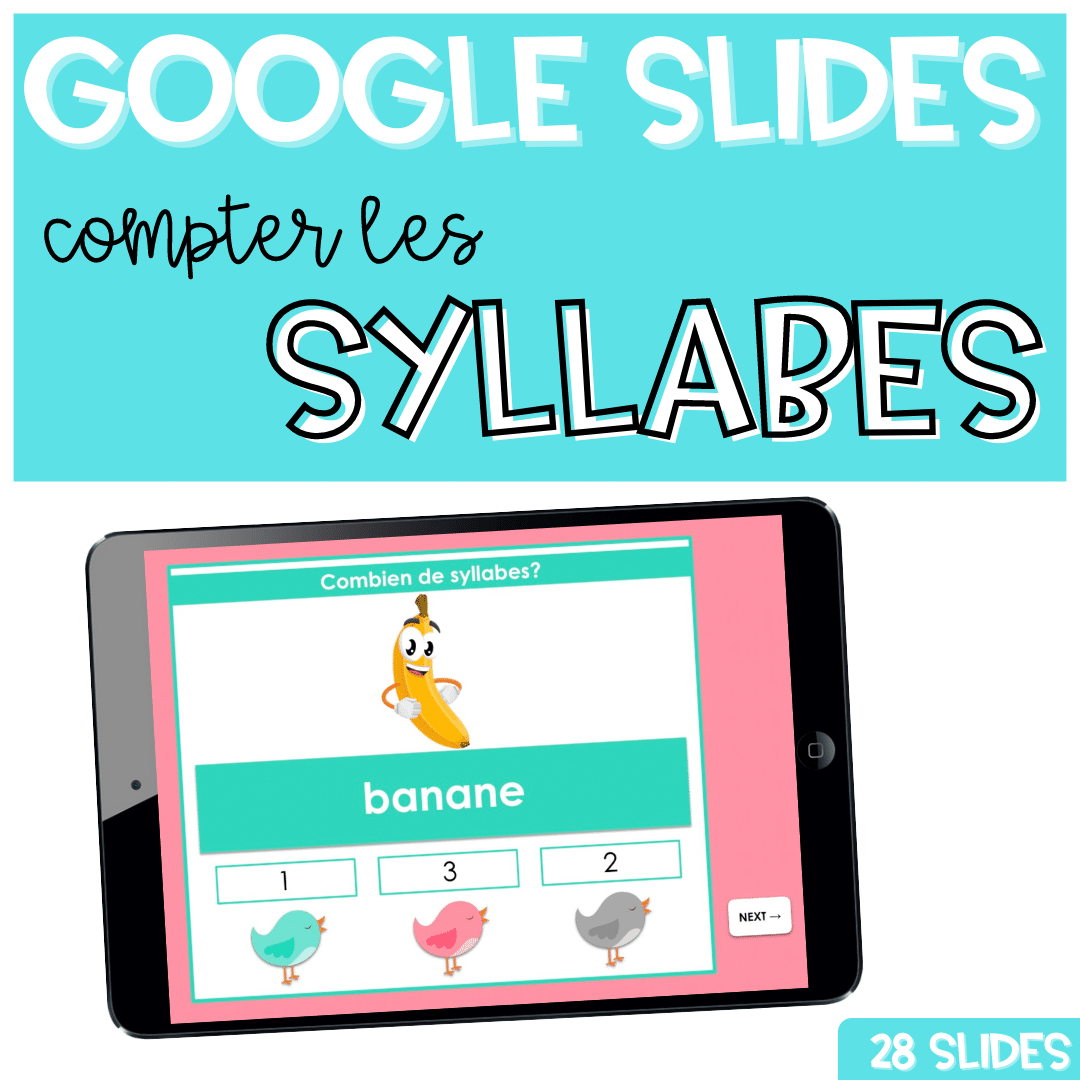 GOOGLE SLIDES Compter Syllabes - Lecture CP, Grande Section - La Salle ...