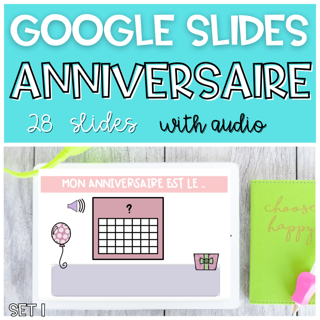 GOOGLE SLIDES audio | Anniversaire Nombres & Mois SET 1 - Autonomie ...