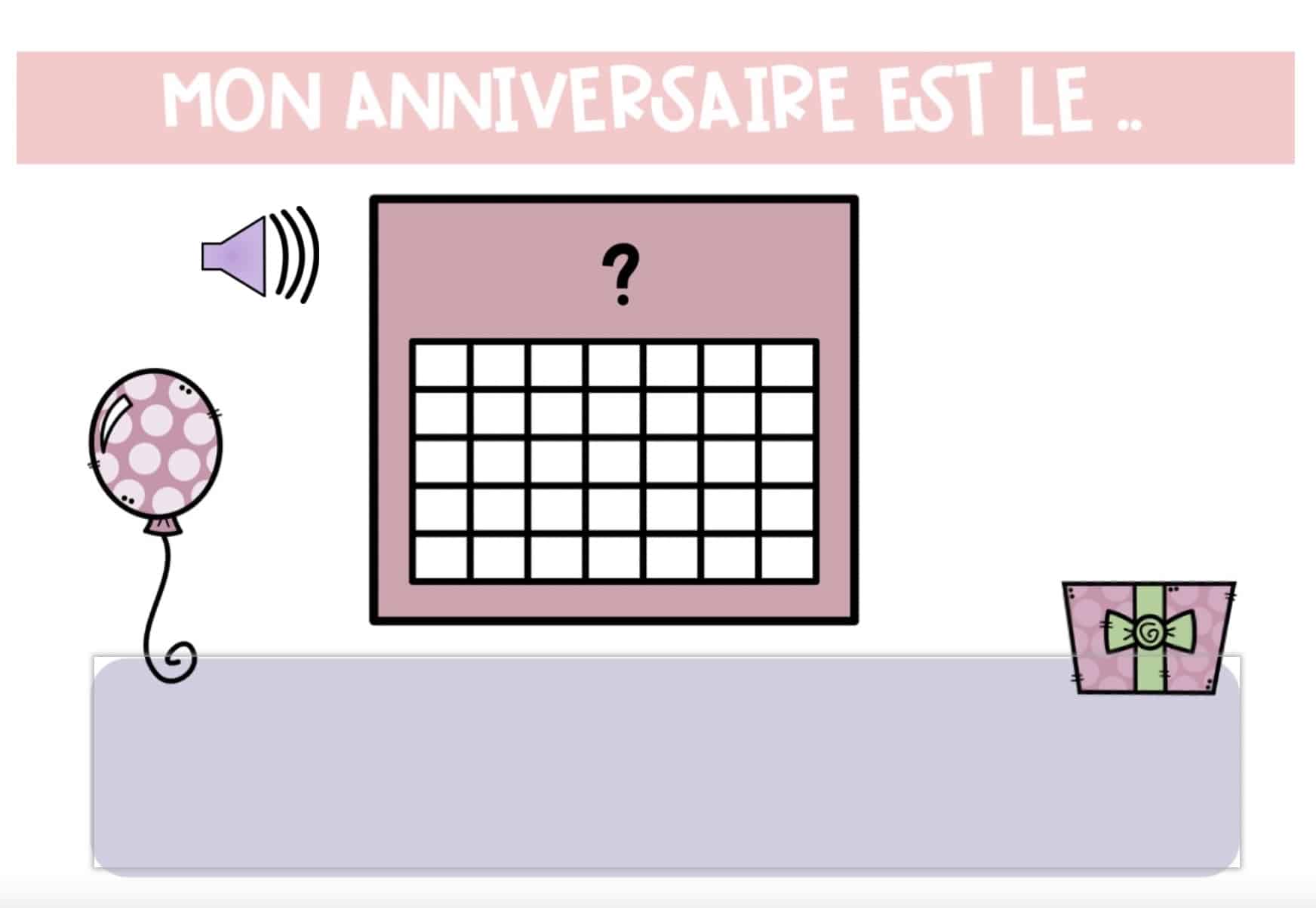 GOOGLE SLIDES audio | Anniversaire Nombres & Mois SET 1 - Autonomie ...