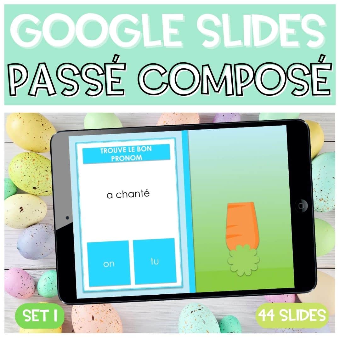 Google Slides PASSÉ COMPOSÉ set 1 - Etude de la Langue CE1, CE2 - La Salle des Maitres