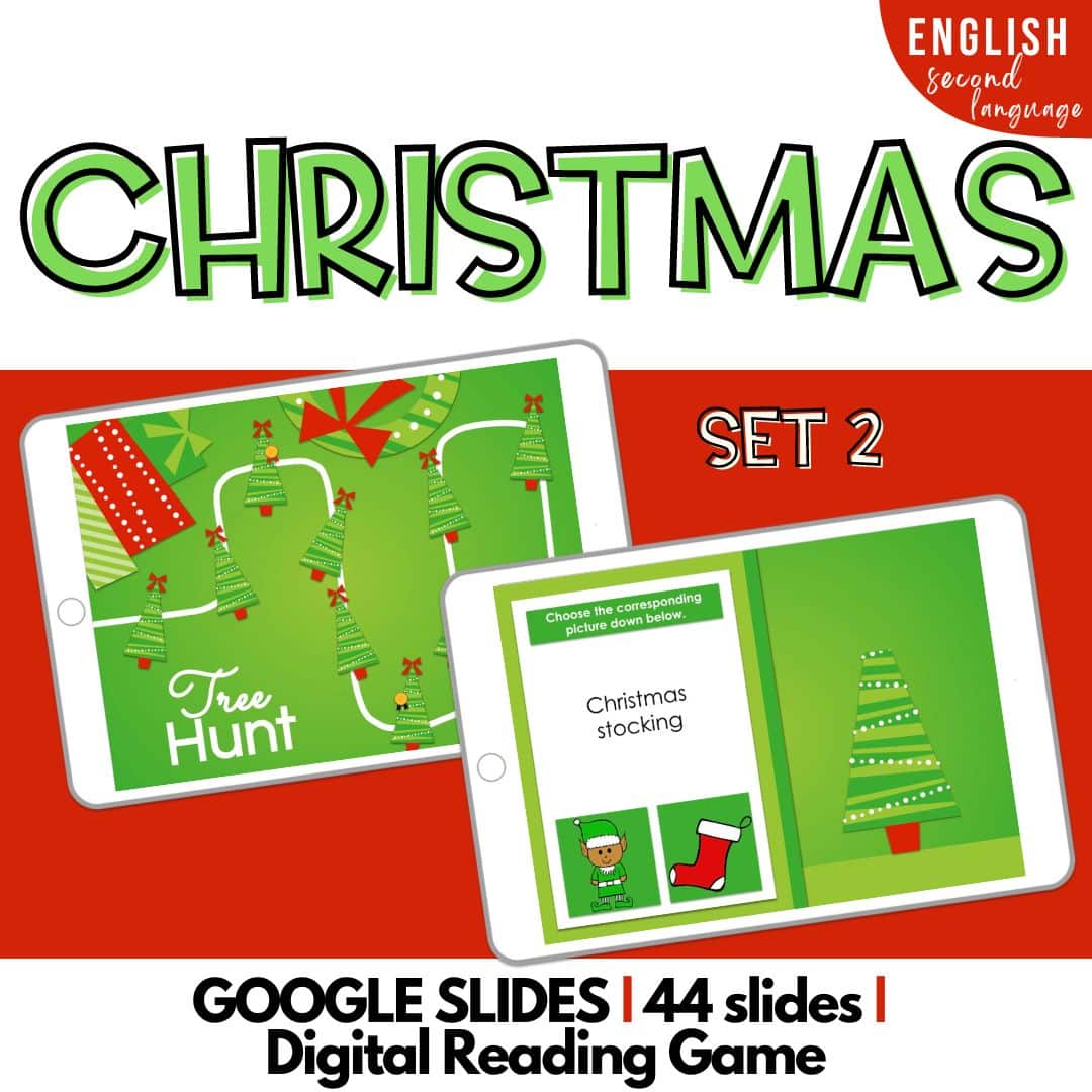 Christmas Vocabulary Activities GOOGLE SLIDES Noël en Anglais SET 2 ...