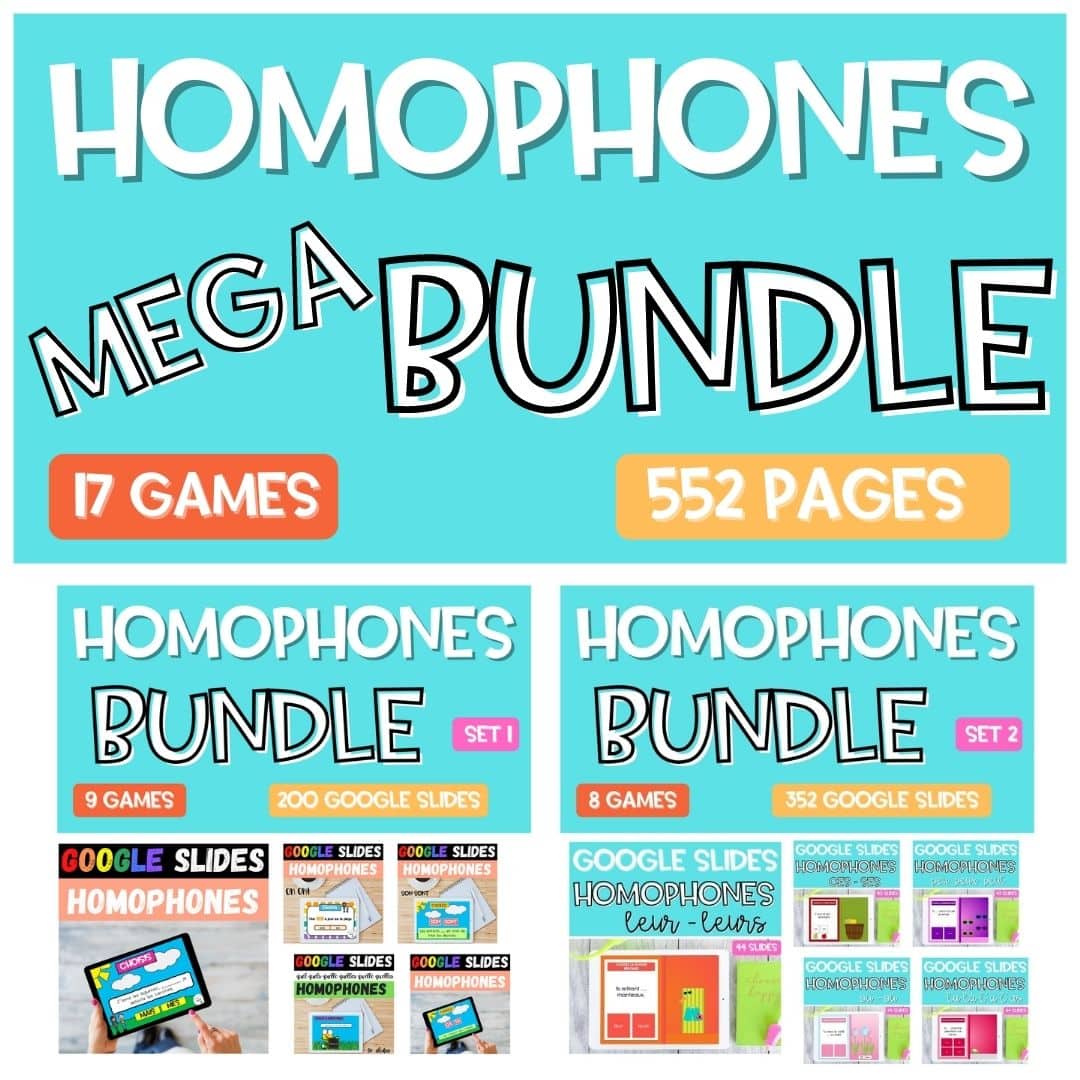 MEGA ENSEMBLE Homophones Homonymes GOOGLE SLIDES - Etude de la Langue ...