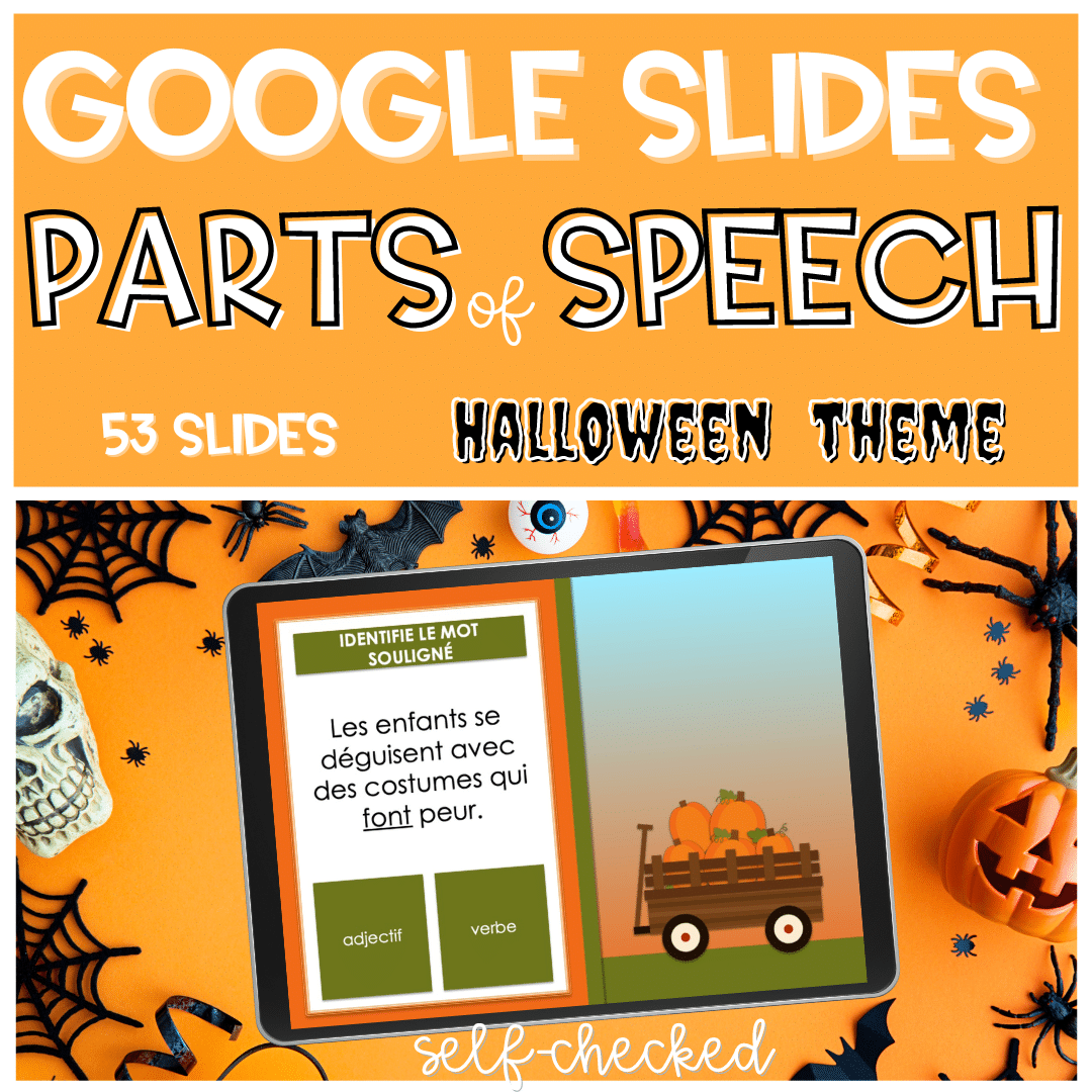 Halloween GOOGLE SLIDES Nature des mots | Classe Grammaticale - Etude ...