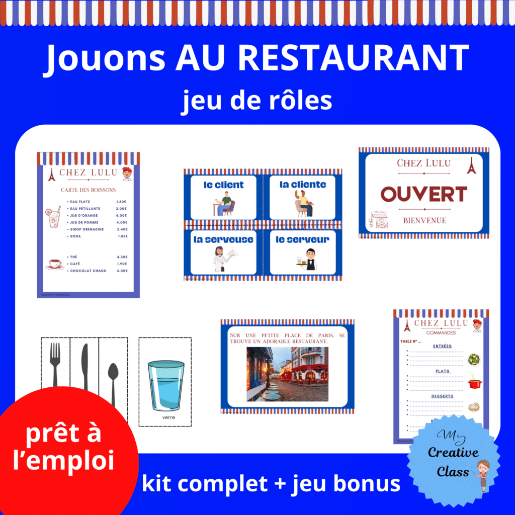 Jeu de rôles: Au Restaurant - Jeux CE1, CE2, CP - La Salle des Maitres