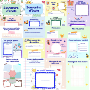 Cahier de souvenirs de l'année scolaire - CE1, CE2, CM1, CM2, CP - La ...