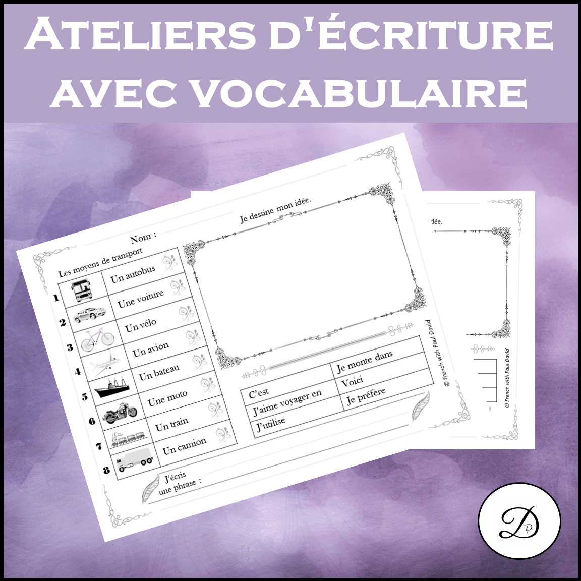 Ateliers d'écriture avec vocabulaire - Ecriture, Production écrite CE1 ...