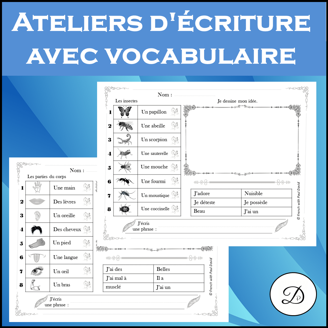 Ateliers d'écriture avec vocabulaire - Ecriture, Production écrite CE1 ...
