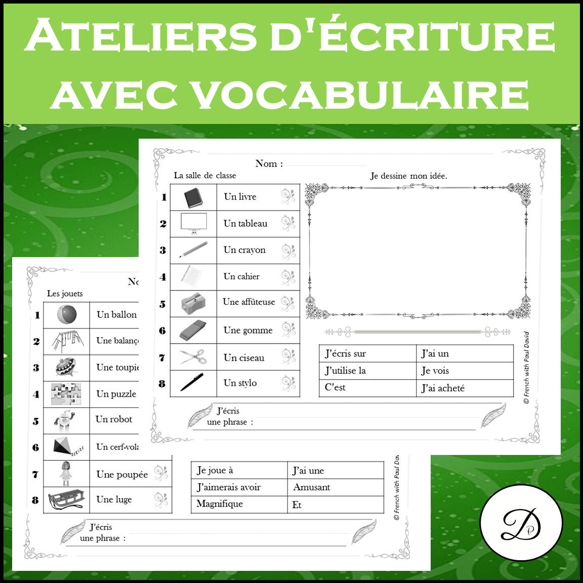 Ateliers d'écriture avec vocabulaire - Ecriture, Production écrite CE1 ...