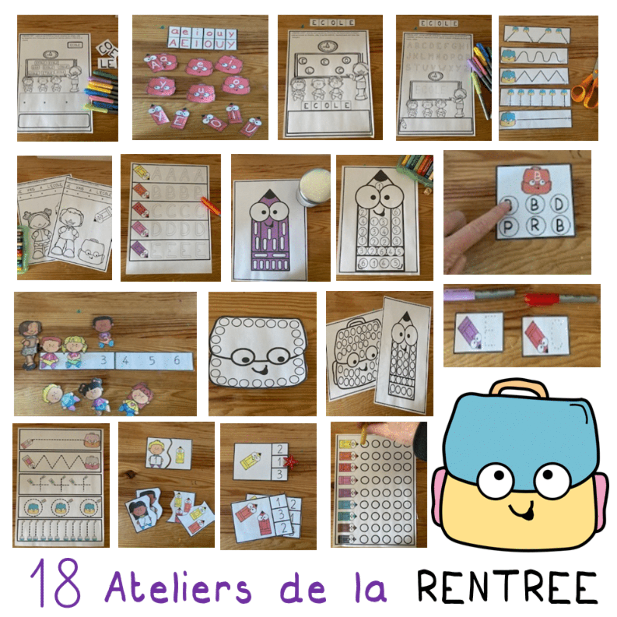 18 ateliers de la RENTREE - Ecriture, Lecture, Mathématiques Maternelle ...